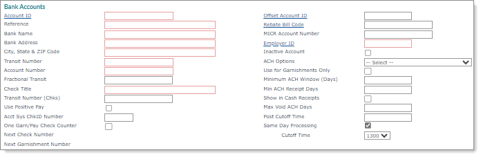 Maintaining Bank Accounts