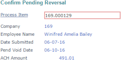 Confirming Payroll Voucher Reversals