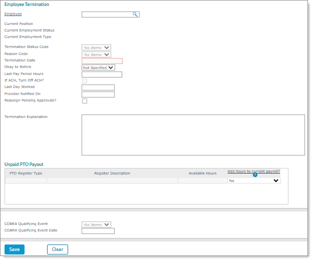 Terminating an Employee