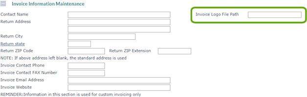 Setting Up Invoice Header Information