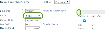 Using Time Sheet Entry Keyboard Shortcuts