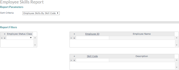 Employee Skills Report