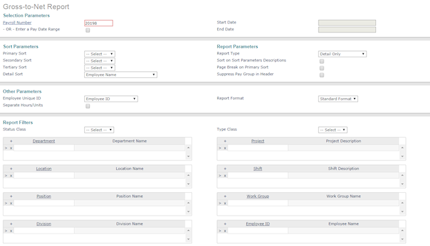Gross-To-Net Register Report